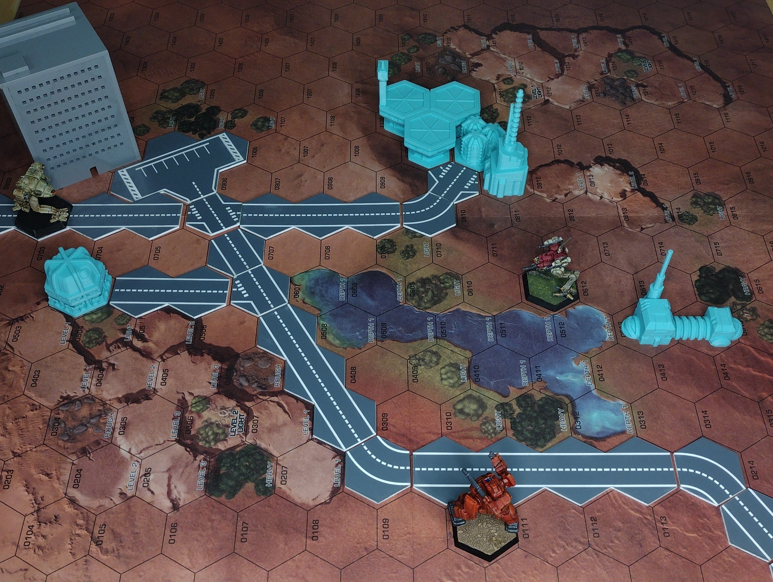 Hex Road Battletech Compatible Road Tile Starter Set 30 Pieces ...